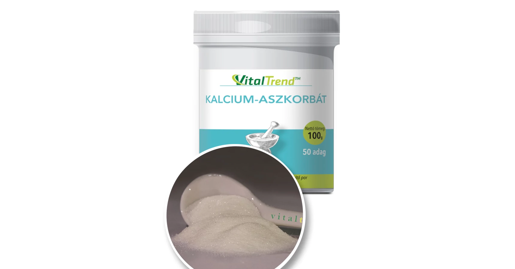 Kalcium aszkorbát por 100g | Kalcium aszkorbát | Vitaminok | vitaltrend.hu