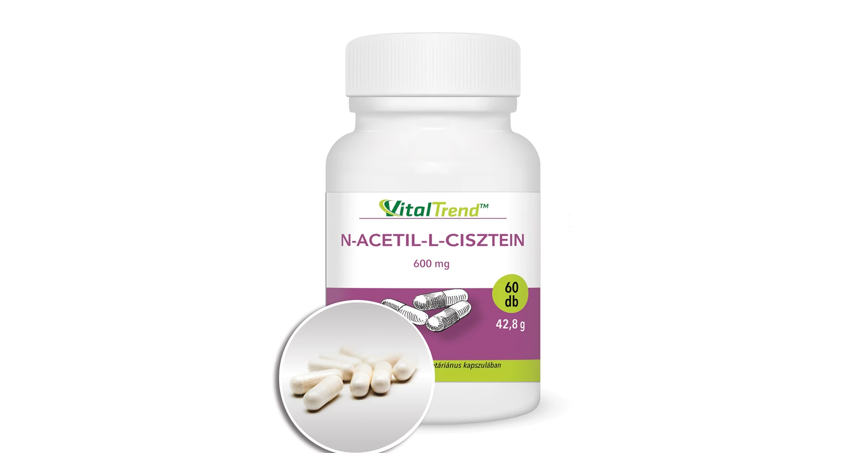 Acetil-L-cisztein kapszula – Tiszta NAC antioxidáns védelem
