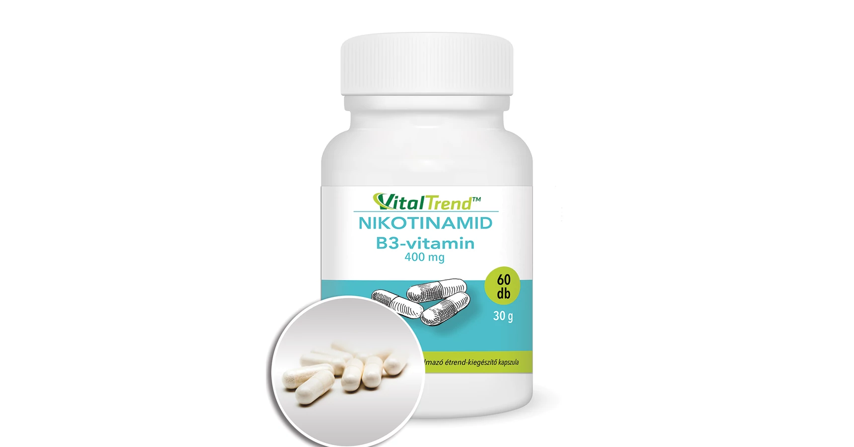 Nikotinamid 400 mg kapszula | B3 vitamin kapszula| Vitaminok ...